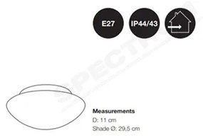 Klasické stropní přisazené svítidlo IP44 NORDLUX Ufo O 230 x 100 mm