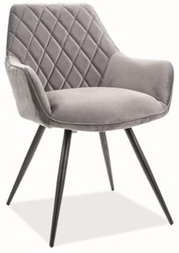 SIGNAL Jídelní židle - LINEA Velvet, různé barvy na výběr Čalounění: světle šedá (Bluvel 14)