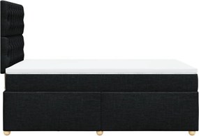 Box spring postel s matrací černá 120x200 cm textil 3291256