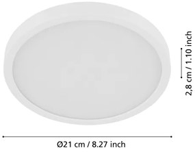 Eglo 901011 - LED Stropní svítidlo se senzorem FUEVA LED/17W/230V pr.21cm
