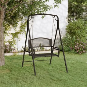 Zahradní houpačka 124 cm černá ocel 318832