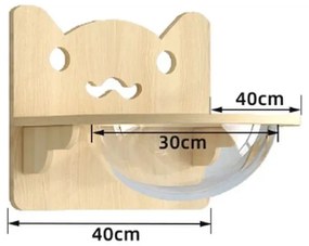 Designový a velmi kvalitní nástěnný nábytek pro kočky z masivu Varianta: Capsule