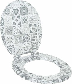 Toaletní sedátko s tlumeným zavíráním 2 ks Modro-bílá porcelán 3414540