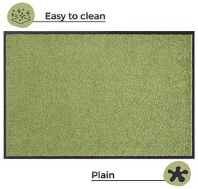 Zelená rohožka Hanse Home Wash &amp; Clean, 39 x 58 cm