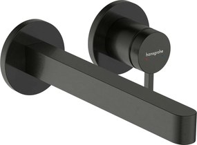 Hansgrohe Finoris - Umyvadlová baterie pod omítku, s výpustí, 2-otvorová instalace, EcoSmart, kartáčovaný černý chrom 76050340