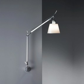 Artemide Tolomeo Basculante 180 Parette, nástěnná lampa do svorkovnice s vypínačem, pergamenové stínítko, 1x46W E27, max. výška 111,7cm