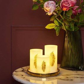 Pauleen Golden Feather Candle LED svíčka sada 3 ks