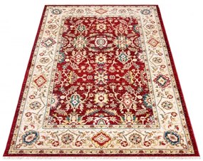 Kusový koberec RIVOLI EE58A Klasický červený krémový Rozměr: 120x170 cm
