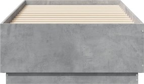 Rám postele betonově šedý 90 x 190 cm kompozitní dřevo 3209754