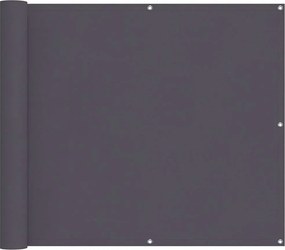 Balkónová zástěna antracitová 90 x 300 cm oxfordská látka 134868