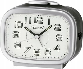 Černý Budík Seiko QHK060S Hlasitý Alarm Tichý Mechanismus Odloženého Buzení