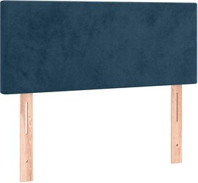 Box spring postel s matrací tmavě modrá 120 x 200 cm samet 3141177