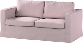 Potah na pohovku IKEA  Karlstad 2-místná , nerozkládací, dlouhý barva růžová látka pletený vzor