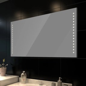 vidaXL Koupelnové zrcadlo s LED diodami, nástěnné, 100 x 60 cm (D x V) [240513] Barva: Stříbrná