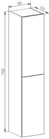Mereo Mereo, Aira, koupelnová skříňka 170 cm vysoká, levé otevírání, Multidecor, CN794LNWLP1