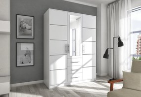 STO Šatní skříň BALI D3 147 cm Barva dřeva: Grafit