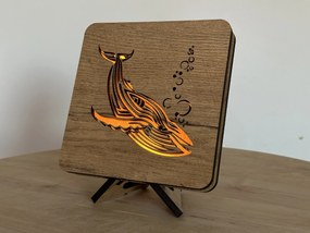 Li-Go "Velryba" lampa 19x19 cm provedení povrchu: dub