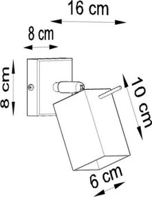Nástěnné bodové svítidlo SOLLUX Merida GU10 1x40W bez zdroje SL.0095 bílá