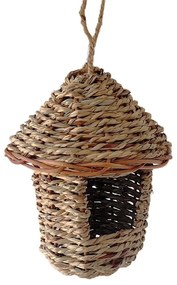 PRODEX IMPORT Závěsný proutěný domeček pro ptáčky 17x16 cm