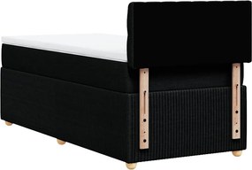 Box spring postel s matrací černá 80 x 200 cm textil 3287292
