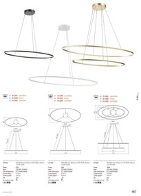 Redo 01-3300 - LED Stmívatelný lustr na lanku LEO LED/115W/230V bronzová