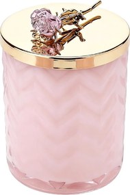 Côte Noire Herringbone svíčka Charente Rose, 600 g