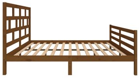 Rám postele medově hnědý masivní borovice 160 x 200 cm,  3101296