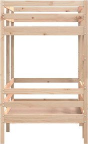 Patrová postel bez matrace 90 x 190 cm masivní borové dřevo 3284221