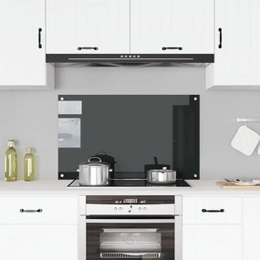 Kuchyňský panel černý 100 x 60 cm tvrzené sklo 249492