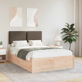Rám postele s čalouněným čelem s čelo Taupe 120 x 200 cm 3405520