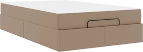Rám postele s matrací Jiný 2 ks Žlutohnědá PVC 3399424