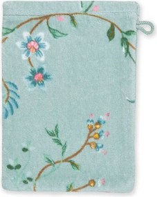 Pip Studio ručníky z bavlněného froté Les Fleurs, modré (Luxusní ručníky z bavlněného froté v designu Les Fleurs v modré barvě)