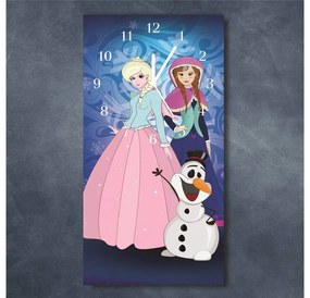 Nástěnné hodiny obrazové na skle dětské - Frozen