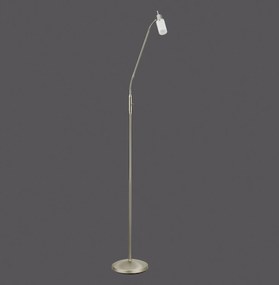 Just Light. Stojací LED lampa Max, 4W, 420lm, 3000K, ocelová, pr. 21,5 x 157 cm