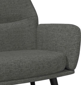 Relaxační křeslo tmavě šedé textil 341072