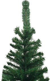 Umělý vánoční stromek s LED a sadou koulí L 240 cm zelený 3077491