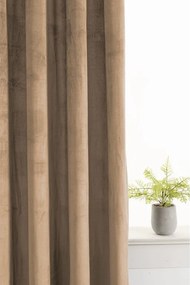 Zatemňovací závěs ELVIO VELVET 140x250 cm, béžový Zavěšení: Kovové kroužky