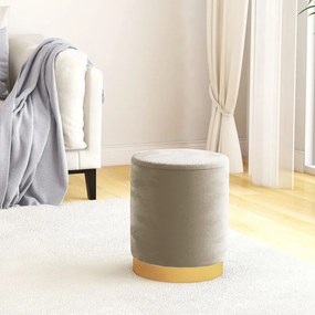 Kulatá stolička s úložným prostorem tmavě šedá samet 31 x 37 cm 340286