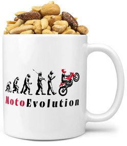 Hrnek Moto Evolution (Náplň hrníčku: Směs slaných oříšků)