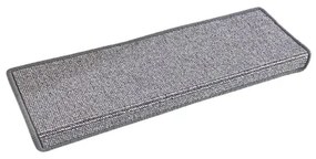 Vopi koberce Nášlapy na schody Porto šedý obdélník, samolepící - 25x80 obdélník (rozměr včetně ohybu)