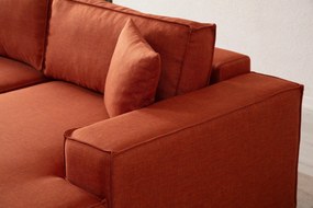 Hanah Home Rohová pohovka PIRLO oranžová pravá