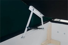 Čalouněná postel Kvadrat II, 200x180, zelená/šedá (an 4810/4817)