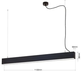 Orion - LED Stropní/závěsné svít. 2v1 PALKKI LED/38W/230V 3000/4000/5000K černá