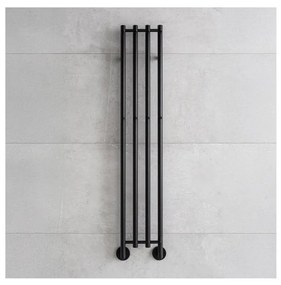 P.M.H. MO1B-R - Elektrický sušák na ručníky MONA 93W/230V 153,3 cm IP44 černá MO1B-R