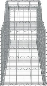 vidaXL Klenuté gabionové koše 6 ks 300x50x60/80 cm pozinkované železo [3146669]