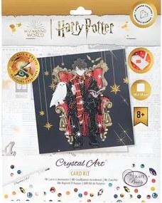 CRYSTAL ART Pohlednice Harry Potter a Hedvika / Diamantové malování /