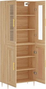 Skříň highboard dub sonoma 69,5 x 34 x 180 cm kompozitní dřevo 3198332