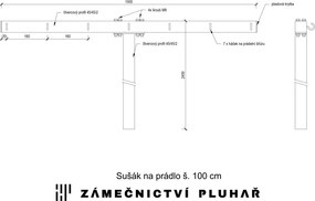 Sušák na prádlo š. 1,0 m typ S10