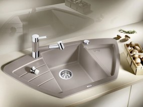 Blanco Zia 9 E, silgranitový dřez 930x510x180 mm, 1-komorový, černá, BLA-526031