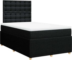 Box spring postel s matrací černá 120x200 cm textil 3292039